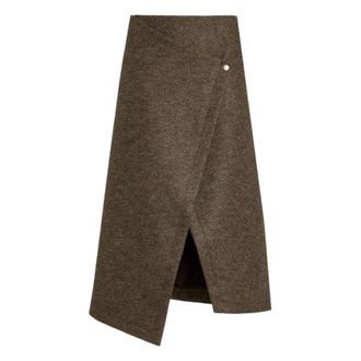Margaux Lonnberg Margaux Lonnberg - Adhel Jupe portefeuille - Femme - Jupes - Brun - Taille: 38 FR