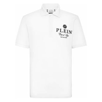 Philipp Plein Homme, Tops, Blanc, Taille: 4XL Polo shirt SS Club The Course