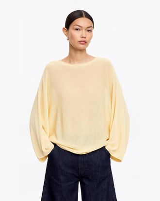 Arket Top Mit Drapierung -Gelb