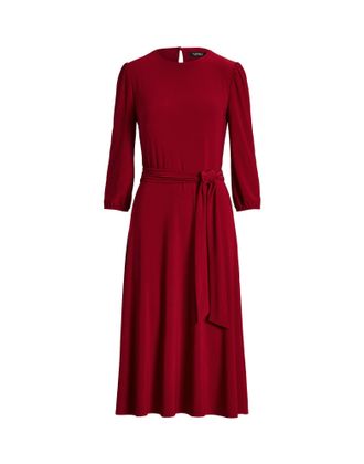 Ralph Lauren BELTED JERSEY DRESS