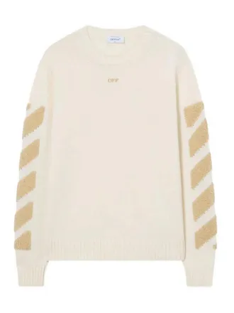 Off-white Pull Col Rond - Cr&egrave;me