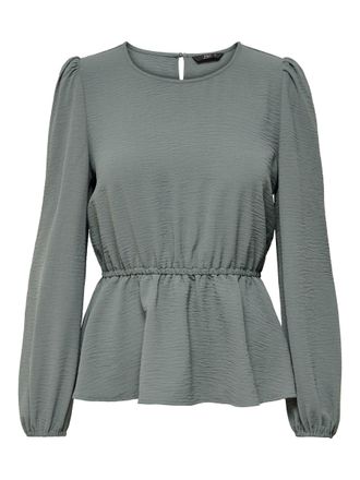 Only Damen Onlmette DAR L/S O-Neck Top Noos WVN Langarmshirt 15240593,Balsam Green,XS