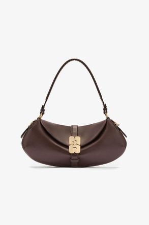 Ganni B-Kat Bag in Marron Port&eacute; &Eacute;paule En Cuir Recycl&eacute; - Pour Femme