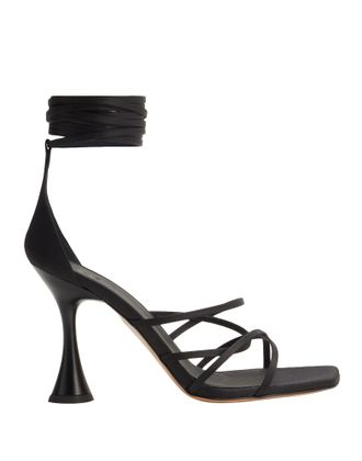8 by YOOX SATIN OVERLONG LACE-UP SANDALS