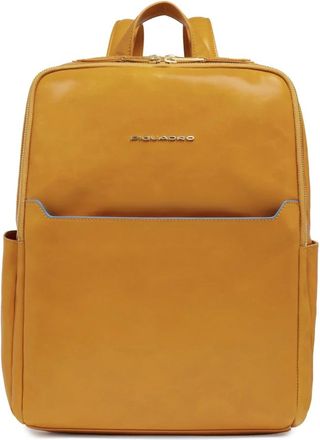 Piquadro Homme, Sacs, Jaune, Taille: ONE Size Blue Square Backpack