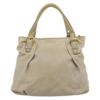 Miu Miu Sac cabas Pre-owned - Femme - Pre-owned - Beige - Taille: ONE Size