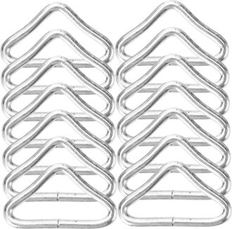 Aboofan 35 Stück Teiliges Trampolin Dreiecksring Ersatzteile Hochfeste Metall Trampolin schnallen V Ring Trampolinmatte Befestigung für Kindertrampoline Langl