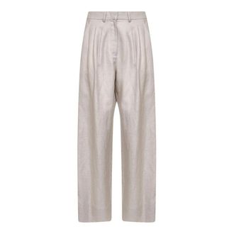 Pantaloni Torino Bundfaltenhose - - Trousers - Damen - Beige - XS