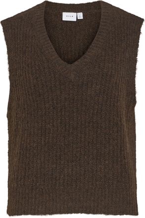 Vila mpe V-Neck Knit Waistcoat-Noos