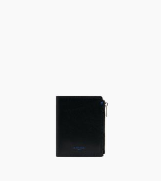 Le Tanneur Portefeuille vertical zipp&eacute; moyen mod&egrave;le Martin en cuir lisse
