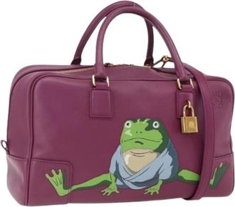 Loewe Sac &agrave; main en cuir Pre-owned - Femme - Pre-owned - Violet - Taille: ONE Size