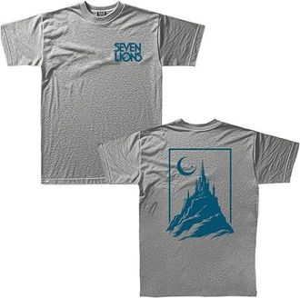 Generic Seven Lions Merch Cresent Moon T-shirt d&eacute;t&eacute; tendance d&eacute;contract&eacute; Y2K T-shirt &agrave; manches courtes Sport Unisexe, gris, XXL