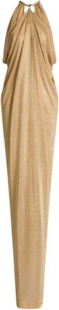 Alberta Ferretti Femme, Robes, Jaune, Taille: 38 FR Long Lurex Gown
