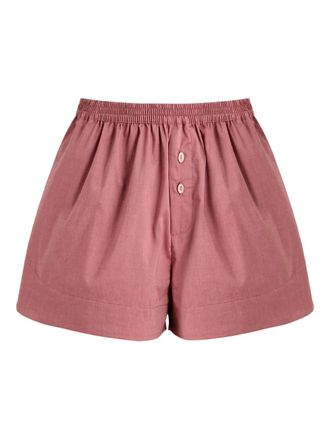 Faithfull The Brand Lonia elasticated buttoned shorts - Rot