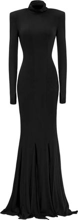 Lika Maxikleid mit Stehkragen - Schwarz