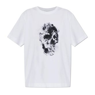 Alexander McQueen Skull Print T-Shirt - - Tops - Damen - Wei&szlig; - M
