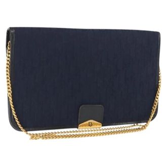 Dior Pre-owned Trotter Canvas Schultertasche - - Pre-owned - Damen - Blau - ONE SIZE