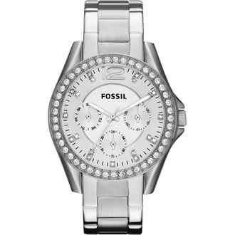 Fossil Montre Fossil Riley Pour Femmes Argent ES3202