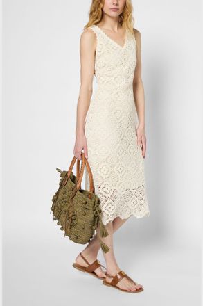 Gerard Darel Robe cintr&eacute;e en broderies - PAGETTE - Naturel