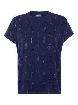 Fabiana Filippi Pull Col Rond - Bleu