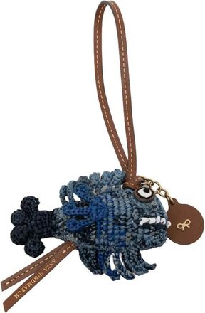 Anya Hindmarch Femme, Accessoires, Bleu, Taille: ONE Size Stabilo Boss Leather Keyring