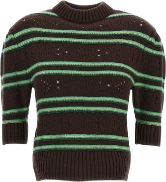 Marni Femme, Pulls, Brun, Taille: 36 FR Pull en cachemire avec maille ajour&eacute;e