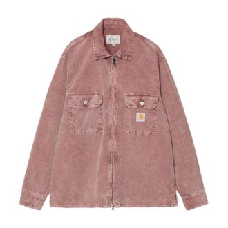 Carhartt Work in Progress Cordhemdjacke mit Rei&szlig;verschluss - - Jackets - Herren - Rosa - XL
