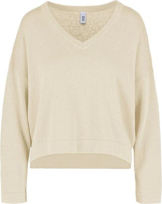 Bomboogie Femme, Pulls, Beige, Taille: 40 FR Maille col V