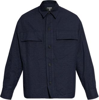 Balmain Homme, Vestes, Bleu, Taille: M Veste Monogramme