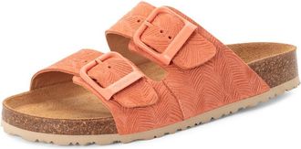 Tamaris Damen Fu&szlig;bett Pantolette Leder flach, rot, 41 EU