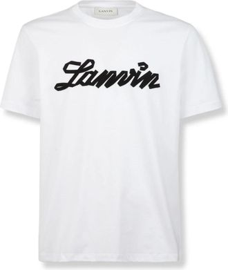Lanvin Homme, Tops, Blanc, Taille: XL Ribbon T-Shirt