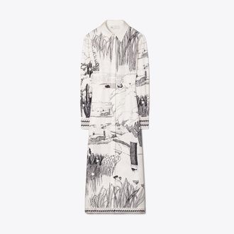 Tory Burch Bedrucktes Hemdkleid aus Seide
