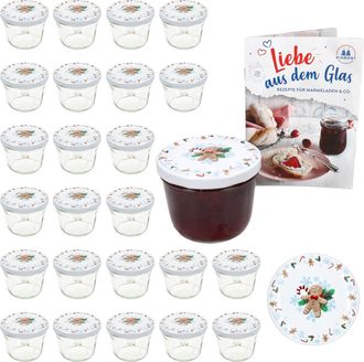 MamboCat 25er Set Sturzglas 230 ml mit Twist-Off-Deckel Candyman eisblau I Einmachgläser + to 82 Deckel + GRATIS Heft I Vorratsgläser einkochen & konservieren