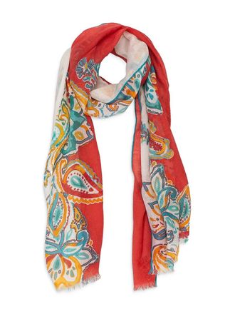 Loro Piana foulard à fleurs imprimées - Rouge