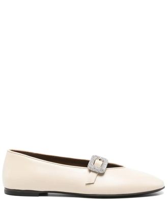 Giuseppe Zanotti Ballerinas mit Kristallen - Nude