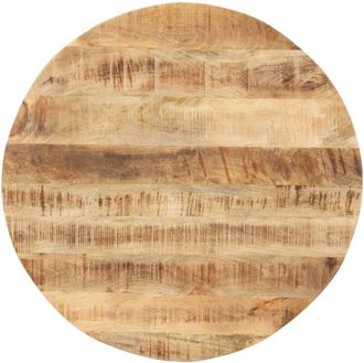vidaXL Tab rond en bois de mangue en bois disponible en diff&eacute;rentes tailles Taille : 80 cm 15-16 mm