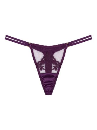 Fleur Of England string Cecilia &agrave; broderies - Violet