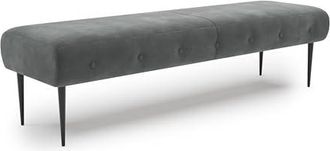 Cavadore Sitzbank Amba, Trendige Polsterbank 3-sitzig für Küche, Esszimmer oder Wohnküche / Küchenbank passend zum 3-Sitzer Amba / 159 x 52 x 54 / Hochwertiges