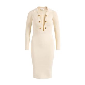 Elisabetta Franchi Robe en maille - Femme - Robes - Beige - Taille: 40 FR