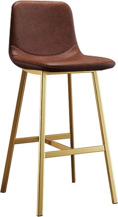 Generic Barhocker mit R&uuml;ckenlehne, 150 kg belastbar, aus PU-Leder, ideal f&uuml;r K&uuml;cheninseln; gepolsterte Barhocker mit Fu&szlig;st&uuml;tze; Esszimmerst&uuml;hle f&uuml;r die Bar