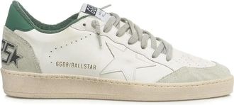 Golden Goose Low-Top Sneaker - Ball Star Sneakers - Leather - White/Green - Gr. 45 (EU) - in Beige - f&uuml;r Damen