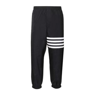 Thom Browne Homme, Pantalons, Bleu, Taille: XL Pantalon de surv&ecirc;tement brillant Ripstop 4-Bar