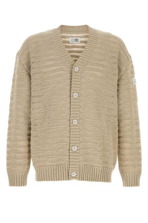 Maison Margiela Cotton Knit Cardigan - Beige