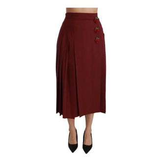Dolce & Gabbana Femme, Jupes, Rouge, Taille: 34 FR Midi Skirts