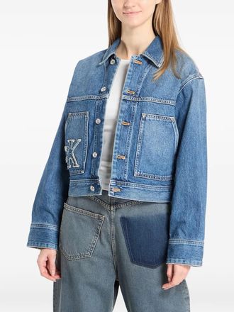 Calvin Klein Workwear logo-appliqu&eacute; denim jacket - Blau