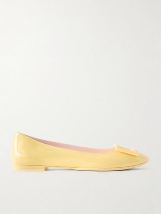 Roger Vivier Ballerines En Cuir Verni Gommettine - Jaune
