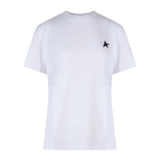 Golden Goose T-Shirt mit Logo-Print und kurzen &Auml;rmeln - - Tops - Damen - Wei&szlig; - L