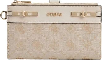 Guess Femme, Accessoires, Blanc, Taille: ONE Size Melinda Logo SLG Dbl