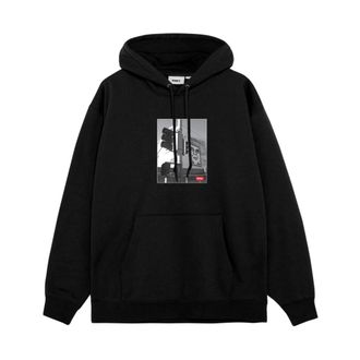 Obey Homme, Sweatshirts et sweats &agrave; capuche, Noir, Taille: M Sweat &agrave; capuche Los Angeles Photo
