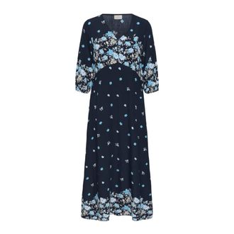 Kaffe Femme, Robes, Bleu, Taille: 44 FR Robe mi-longue KCrosa